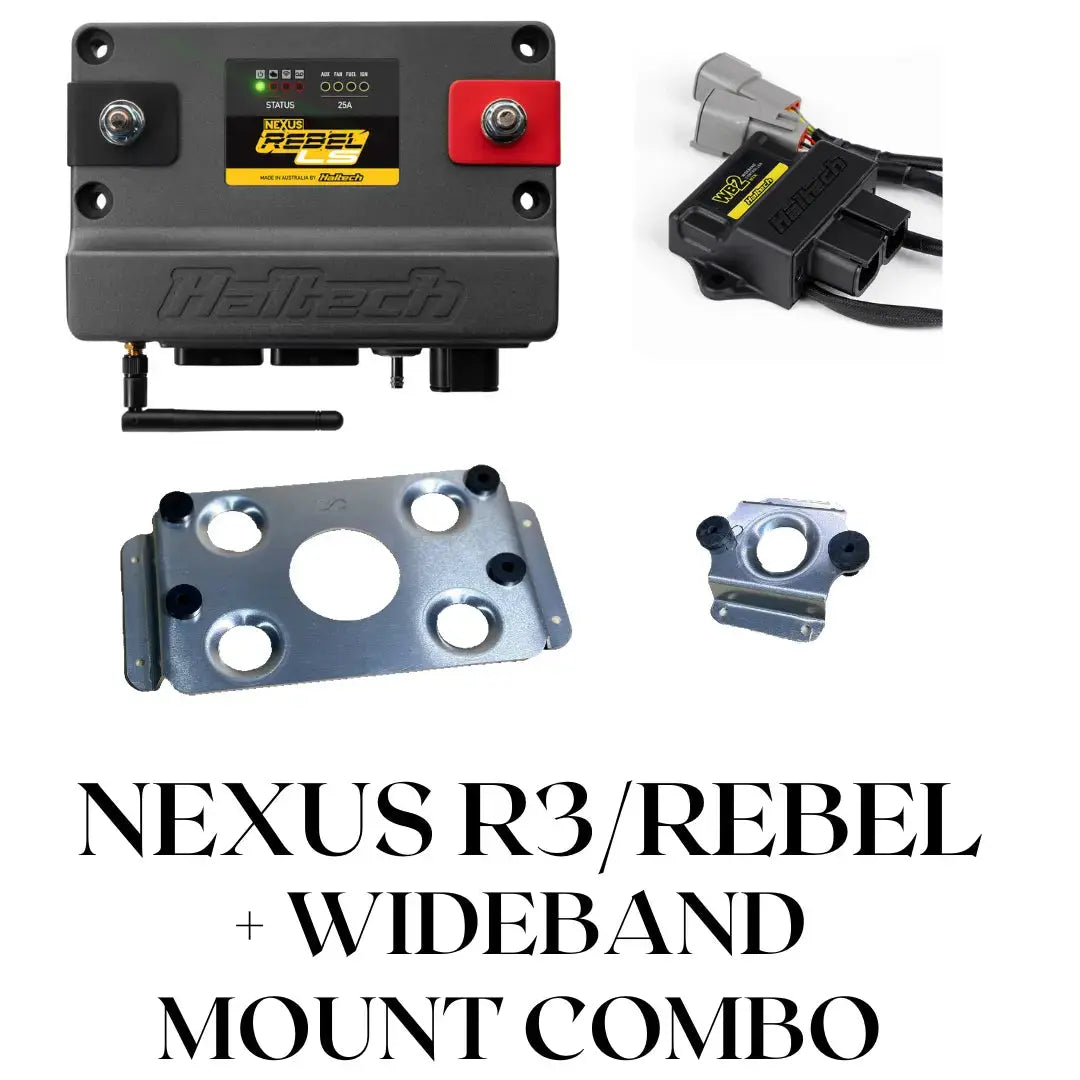 Haltech R3 / REBEL ECU Mounting Bracket and WB mount Combo – CIRCUITWORXS